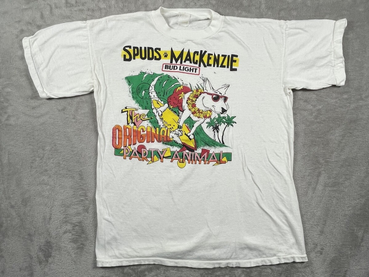 Vintage 1987 Spuds Mackenzie BUD LIGHT Party Animal W… - Gem