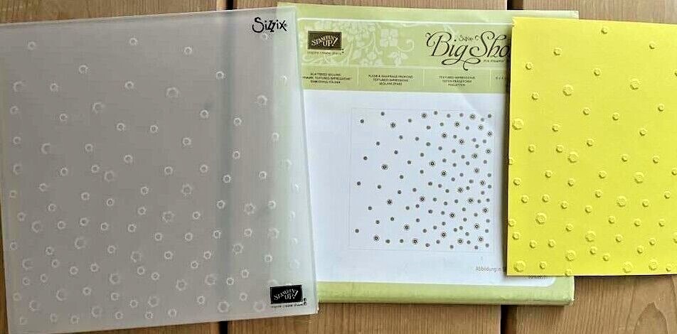 Stampin Up 3D Dynamic EMBOSS FOLDERS Cable KNIT TILE MAGNOLIA BASKET ...