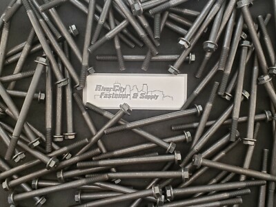 (5) M10-1.5x140 Hex Head Flange Screws Bolts Grade 10.9 DIN 6921 10mm x ...