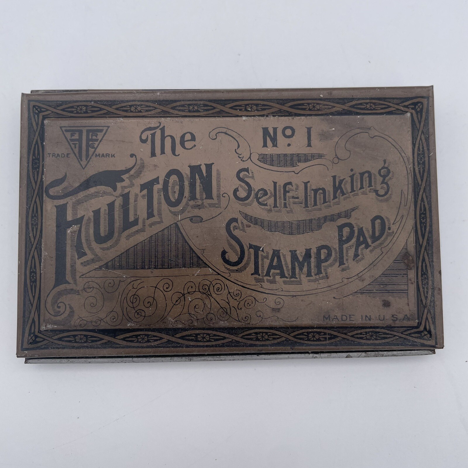 Vintage Fulton Self Inking Stamp Pad No. 1 Antique Small Tin | eBay