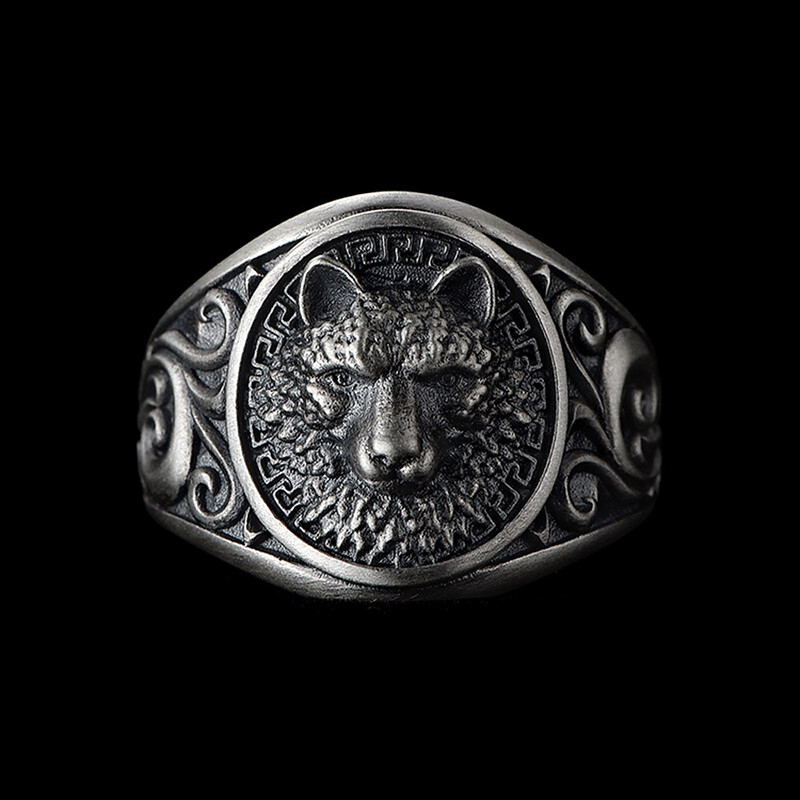 Retro Adjustable Punk Gothic Rings Fashion Wolf Head Ring Men's Hip Hop JewelIU | eBay