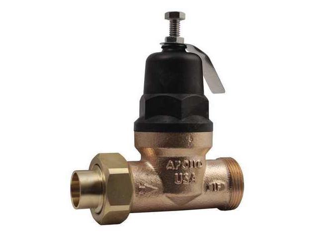 APOLLO PRESSURE REDUCING VALVE PRE-34LF SINGLE UNION 3/4 F NPT 15 TO 75 ...