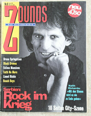 Zounds 08/92 Rolling Stones Bruce Springsteen Beach Boys Faith No More ...