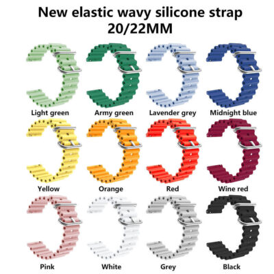 20mm 22mm Ocean Band Strap Sport Loop Watch Band Strap Quick Release ...