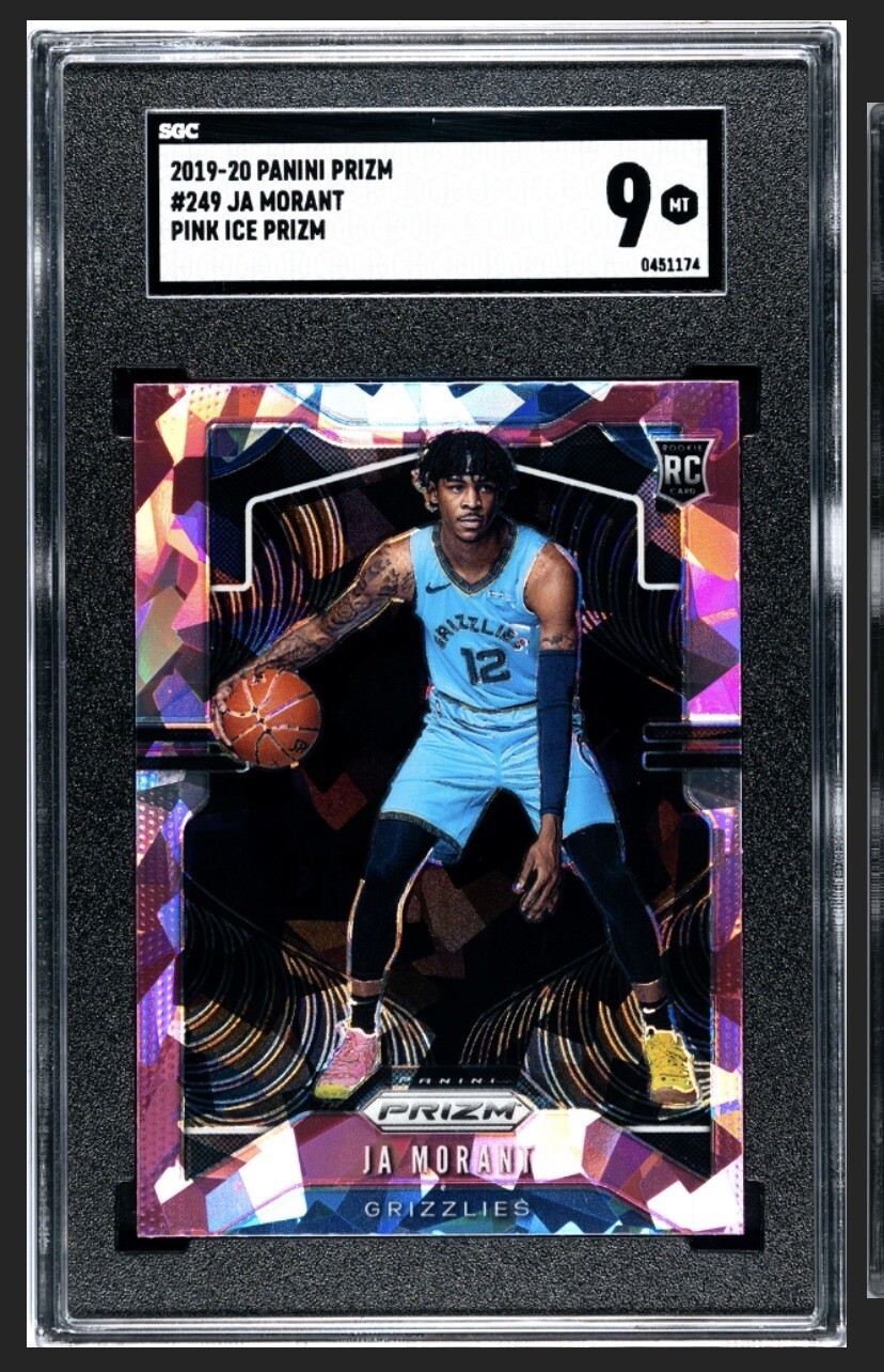 Ja Morant Rookie Card 2019-20 Panini Prizm Pink Ice #249 SGC 9! Rookie ...