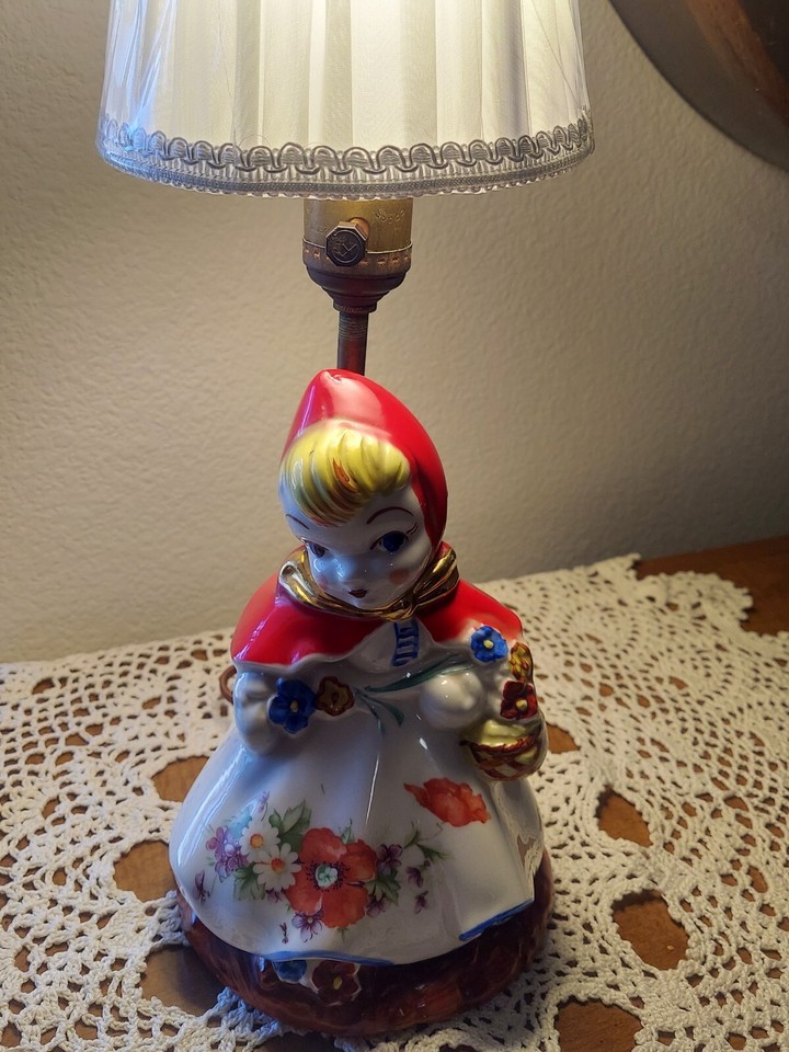 Rare Vintage Little Red Riding Hood Lamp by Hull Pottery | eBay