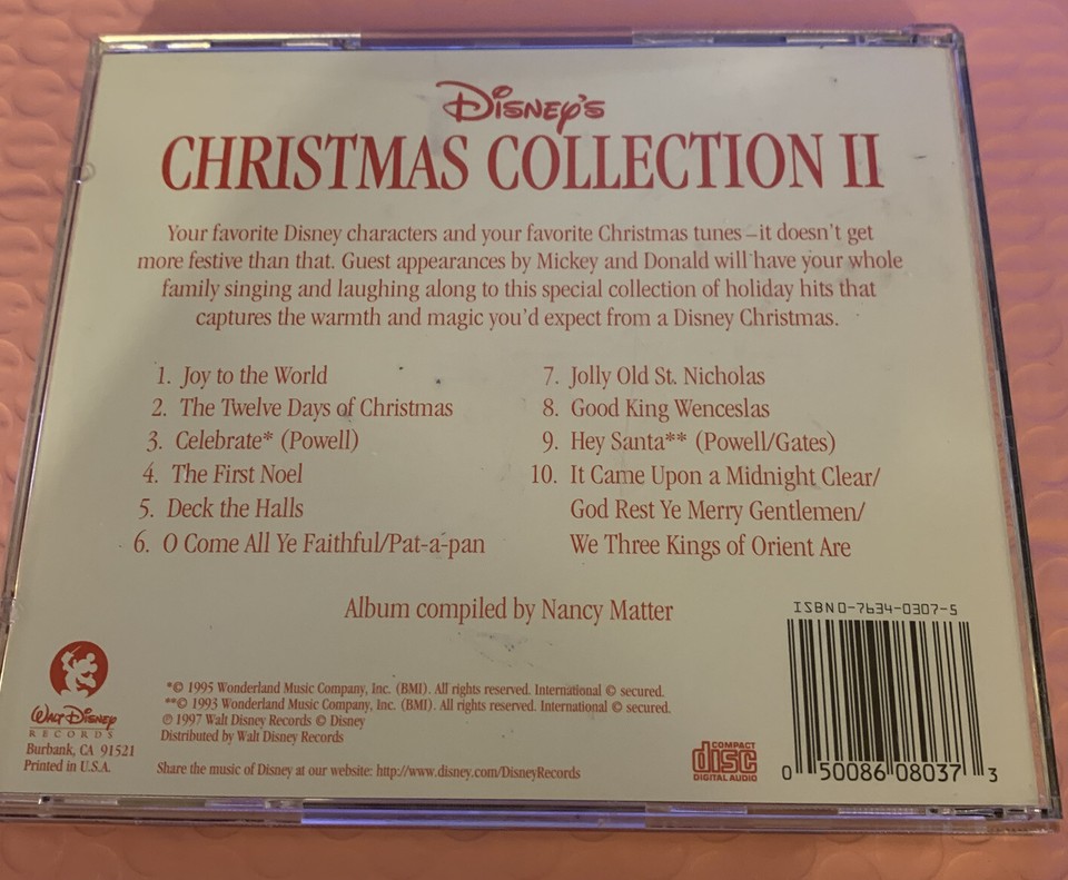 1997 Walt Disney's Christmas Music Collection II CD Mickey Mouse | eBay