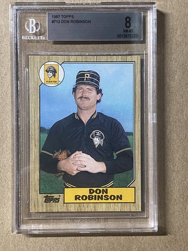 Don Robinson 1987 Topps Baseball BSG 8.5 #712 Pittsburgh Pirates NM-MT ...