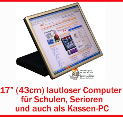 Silent Mini PC With Win XP Emb 17 " 16 7/8in TFT Display For Students ...