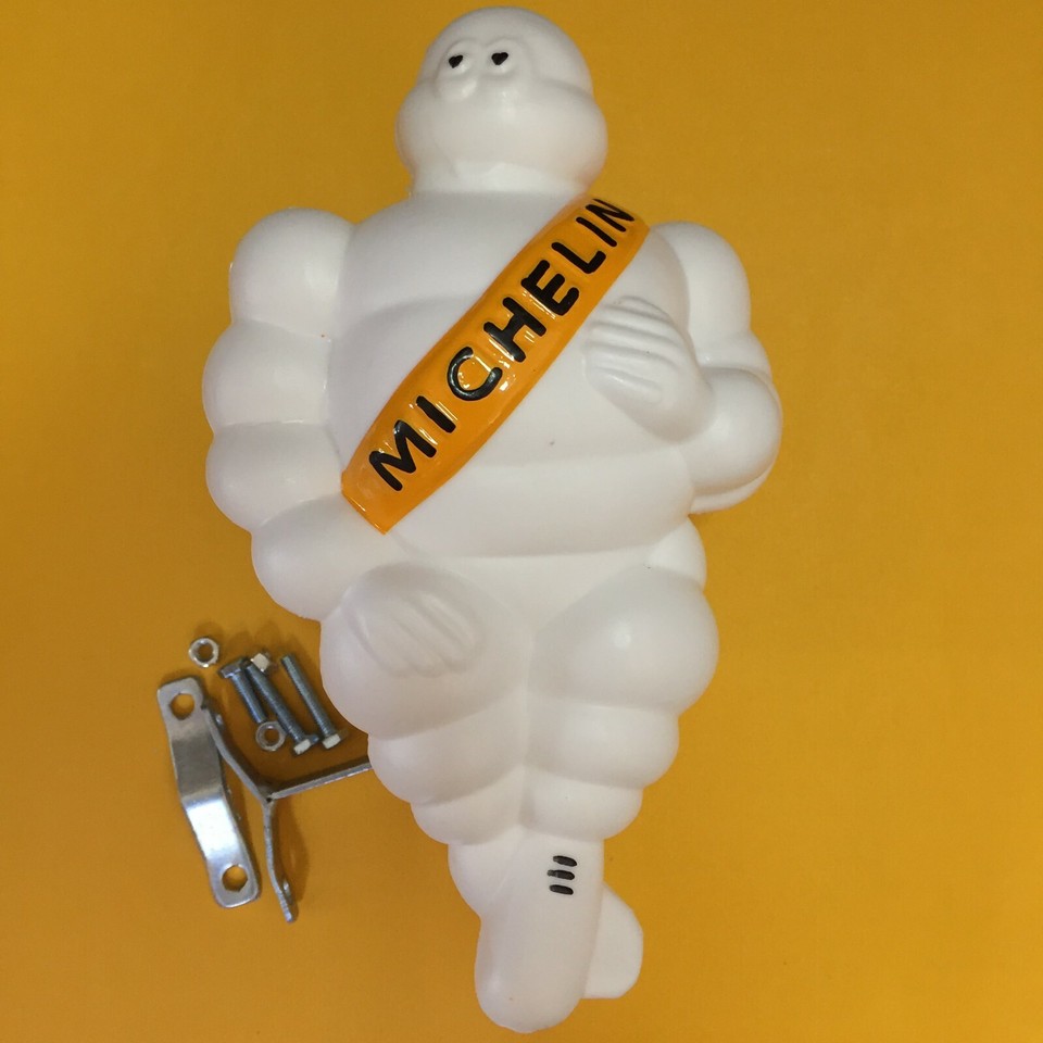 8"x2 Michelin man bibendum figure doll mascot advertise tire with white ...