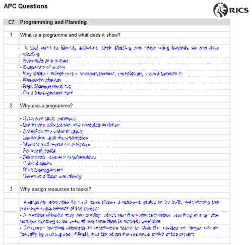 RICS APC Project Management PM Chartership Study Notes 500 Questions ...