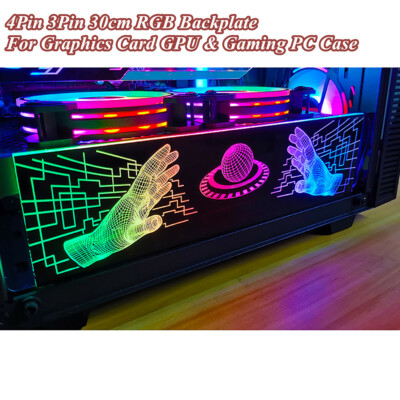 30cm RGB Backplate For Graphics Card & Gaming PC Case ARGB LED Light ...