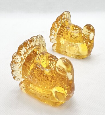 Turkey Light Amber Glass Taper Candle Holders - Pair | eBay