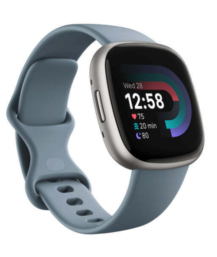 Fitbit Sense FB512 Advanced Health Fitness Tracker Smartwatch Silver ...