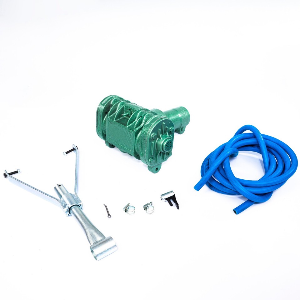 TRACTOR PTO AIR COMPRESSOR Twin Cylinder With Hose Pipe Field On Site ...