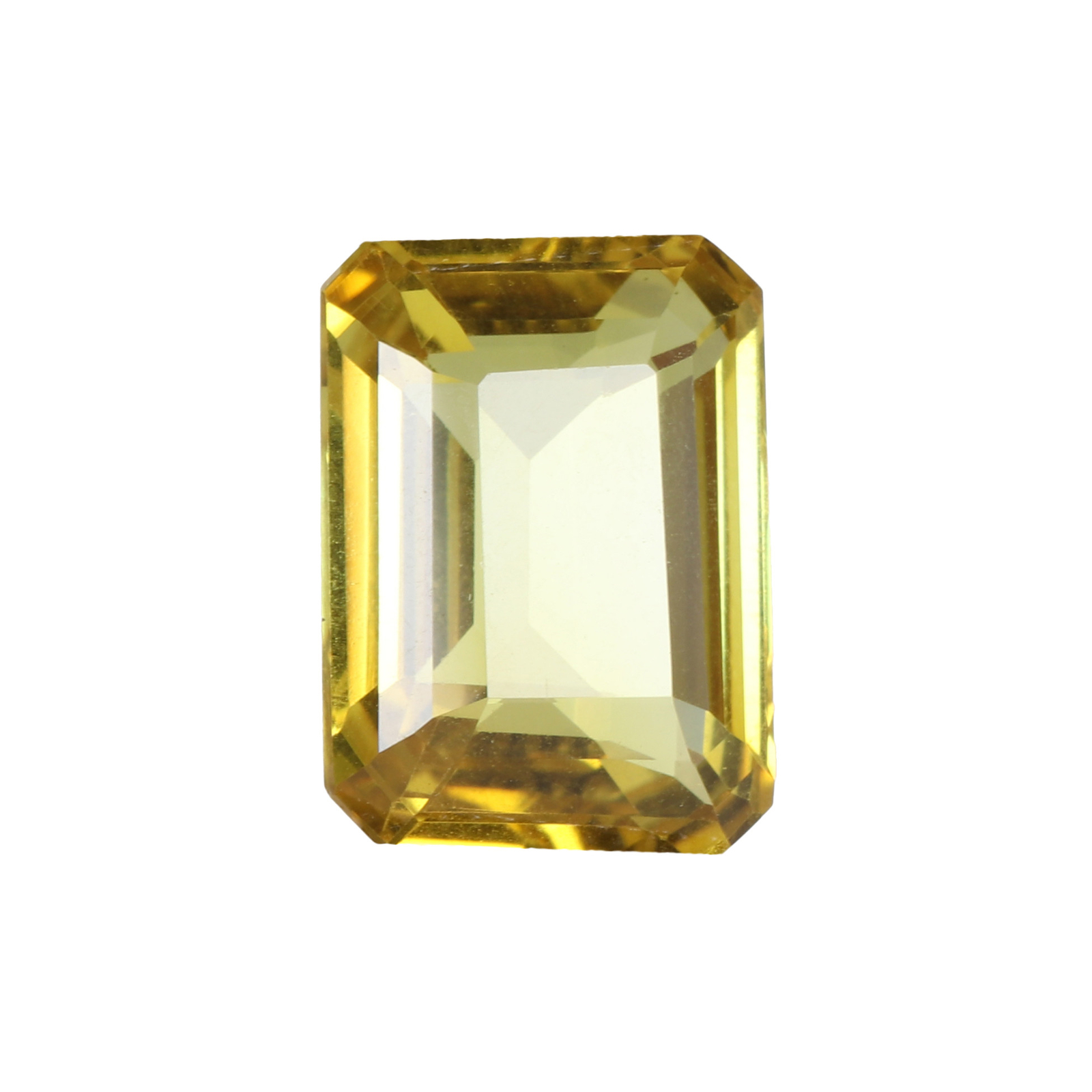 Brazil Yellow Color Citrine Emerald Shape 14 Carat Imitation Created ...
