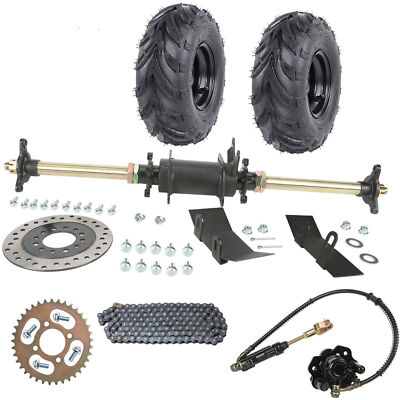 Complete 28" Rear Axle Hub Kit 420 Sprocket Wheels ATV Quad Go Kart ...