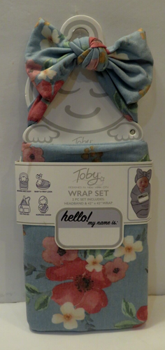 Toby Baby Wrap Set 2 Pc. Set Headband & Wrap Floral Design Nursing ...