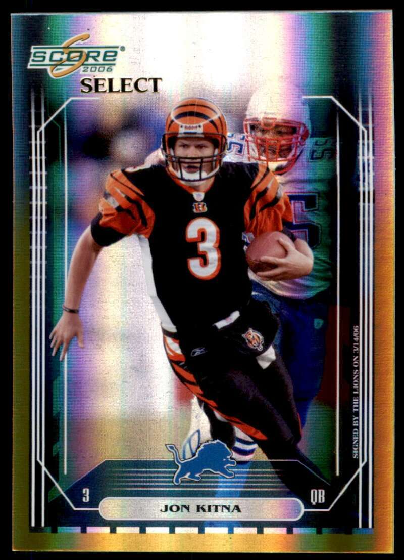 Jon Kitna Card 2006 Score Select Gold #59 | eBay