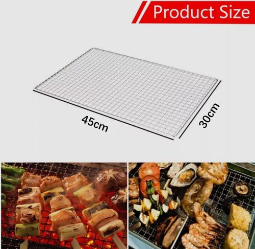 5x BBQ Stainless Steel Grill Grate Grid Wire Mesh Hibachi Rack Cooking ...