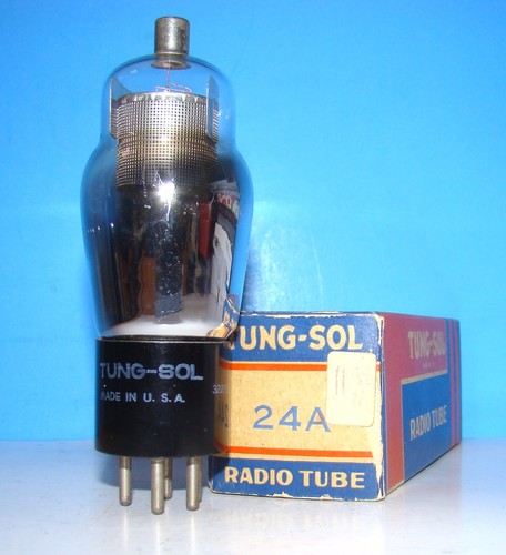 Type 24A Tung-Sol NOS amplifier audio radio vacuum tube valve ST shape ...