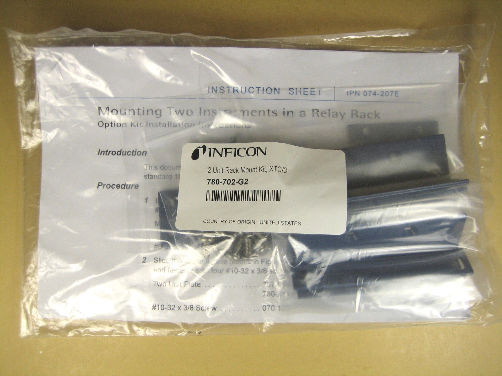 Inficon Rack Mount Kit 708-702-G2 XTC/3 | eBay