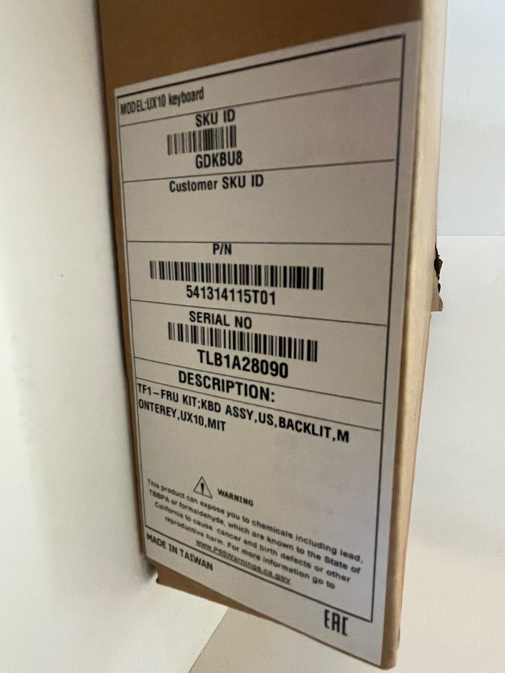 Getac UX10 Detachable US Keyboard TF1-FRU KBD ASSY, US, BACKLIT NEW | eBay