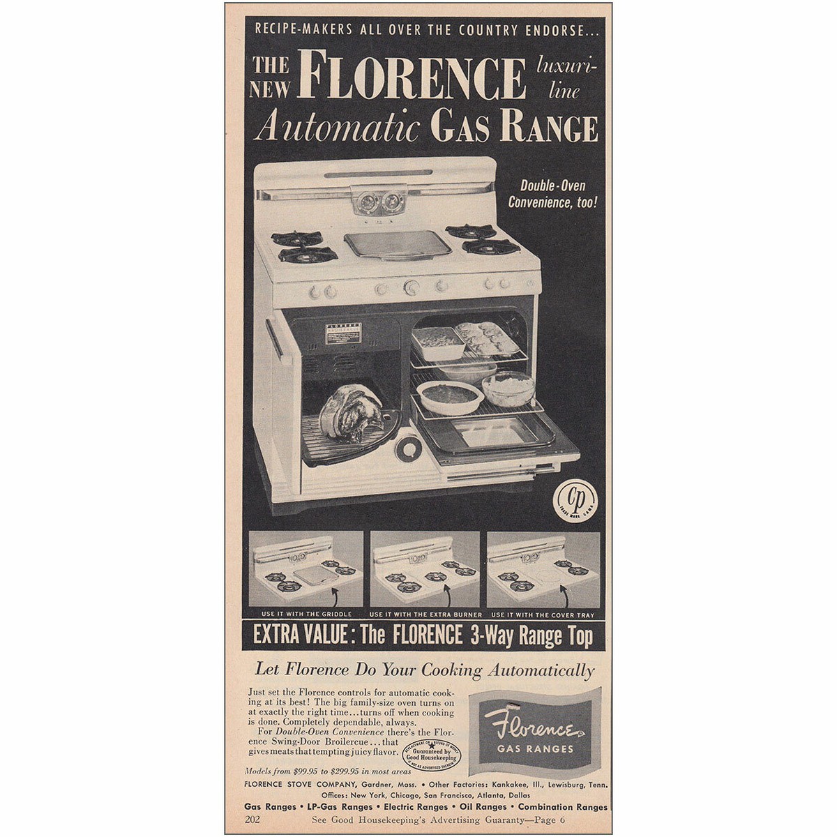 Florence Gas Stove 1950s