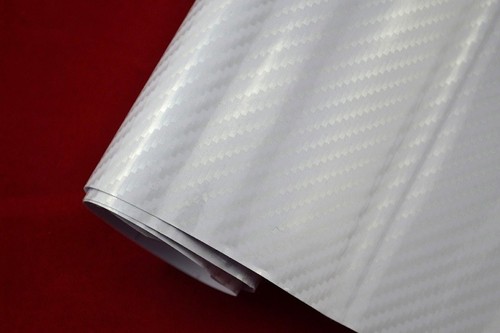 Autofolie - WEISS 2D 3D 4D Carbon Folie GLANZ MATT Folie Blasenfrei ...