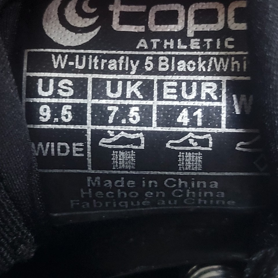 Topo Ultrafly 5 Black/White Womens Size 9.5W | eBay