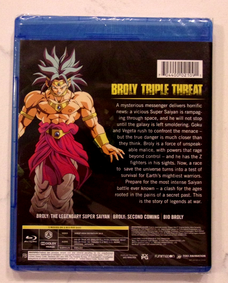 Dragon Ball Z (Broly Triple Threat Movie 3-Pack) (Blu-ray) | eBay