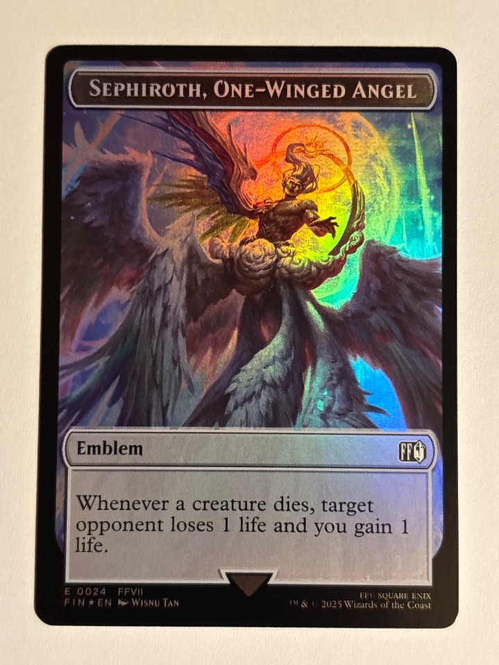 Sephiroth, Fabled SOLDIER & (FOIL Emblem) - (Borderless)(0317) - FINAL ...
