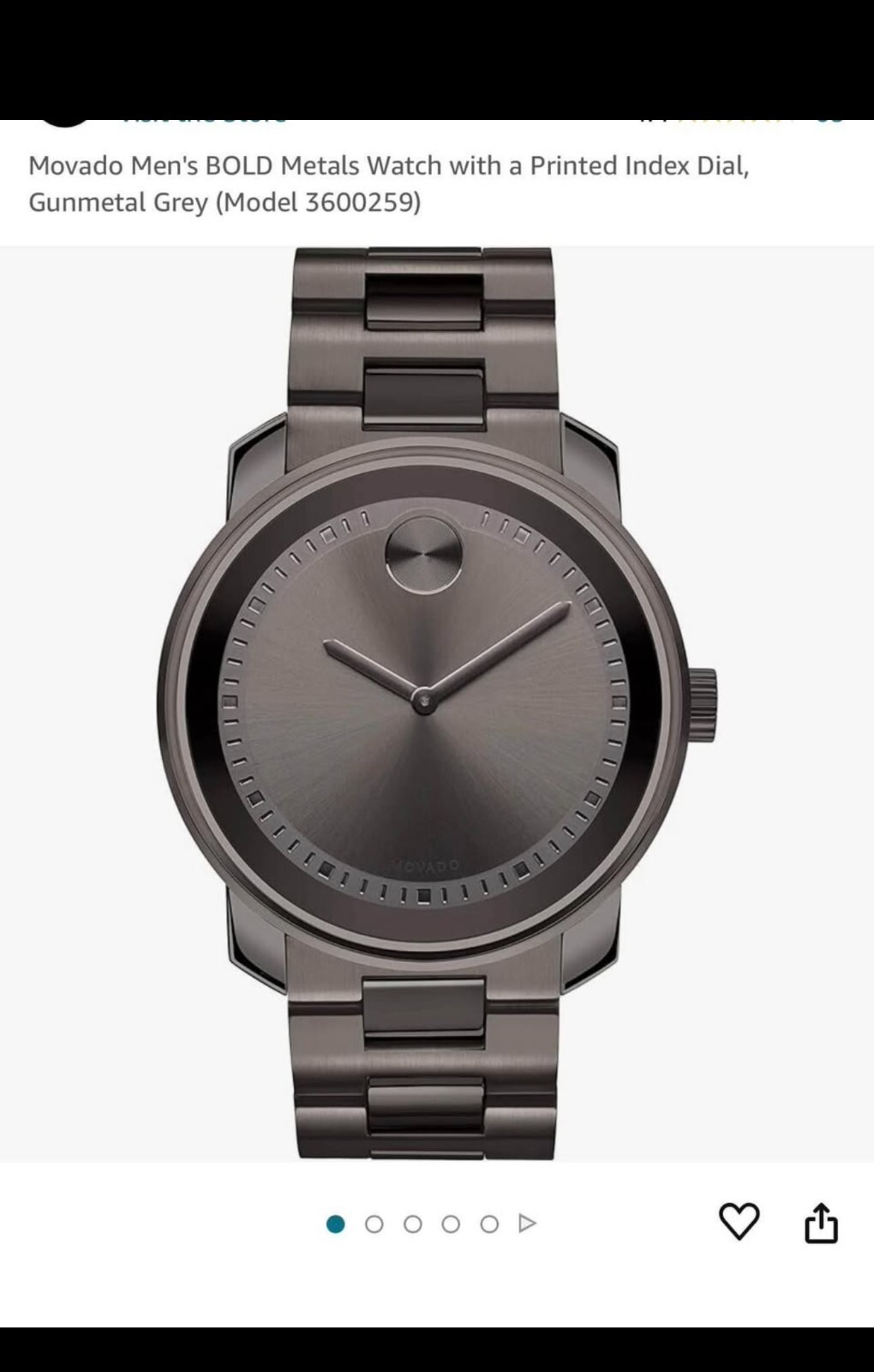 Movado Bold Gunmetal Gray Men's Watch - 3600259 for sale online | eBay