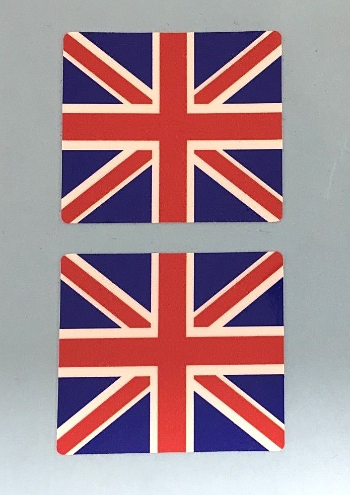 UNION JACK FLAG Stickers - Decals - 2 x 45mm Quality Printed ...