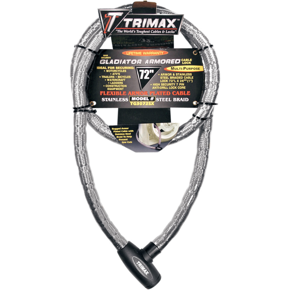 Trimax Braided Cable Lock - 72" | TG3072SX | eBay