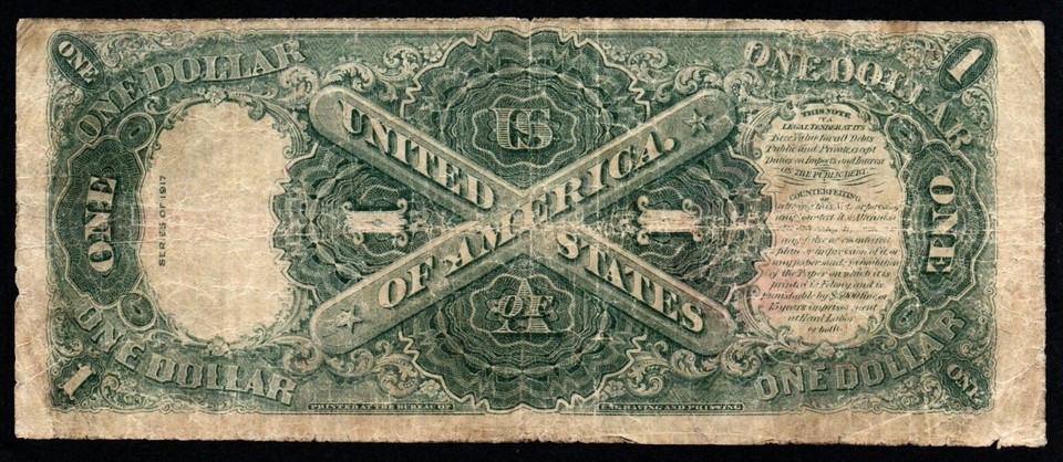 1917 $1 LARGE SIZE Legal Tender United States Note! VG | eBay