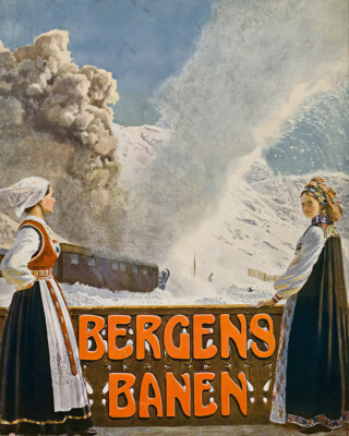 Norway Bergens Banen Poster by Vintage Travel Posters Giclee Print ...