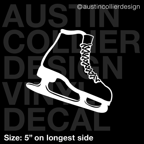 5" ICE SKATE vinyl decal car window laptop sticker - figure skating | eBay