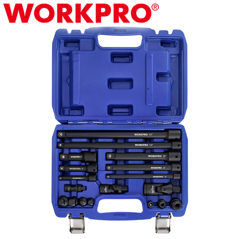 WORKPRO Impact Socket Extension Set 1/4" 3/8" & 1/2" Drive Premium CR-V ...