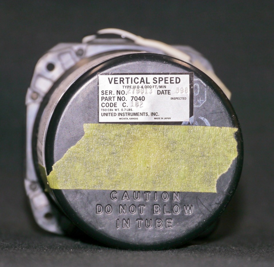 CERTIFIED LANCAIR COLUMBIA VSI GAUGE UNITED INSTRUMENTS PN:7060 PRICE ...