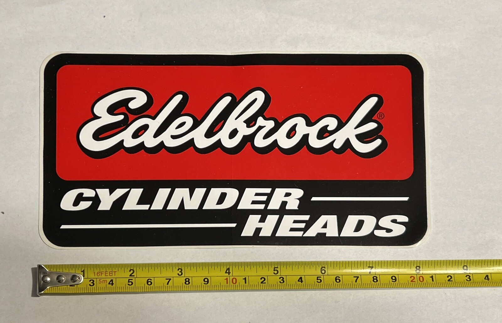 EDELBROCK CYLINDER HEADS sticker decal Racing drags hotrods gasser ...