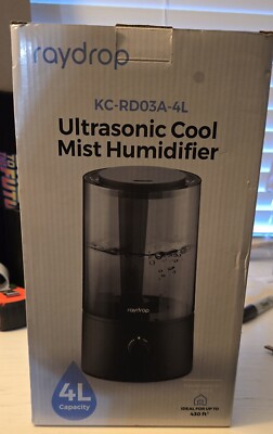 Raydrop Ultrasonic Cool Mist Humidifier 4L Water Tank Capacity (Open ...