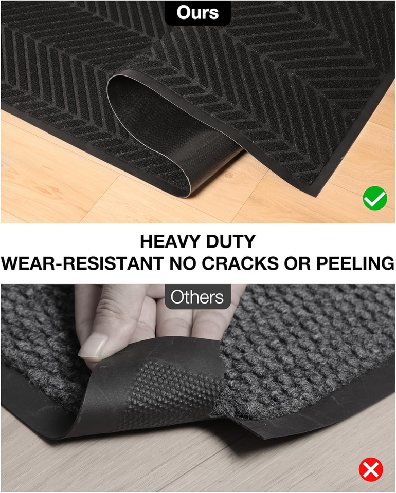 4′ X 10′ Heavy Duty Front Door Mat Indoor Outdoor Entrance, Easy Clean ...