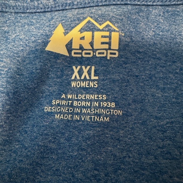 REI Co Op Tech T-Shirt Women's XXL 2XL Blue Outdoors Hiking Camping ...