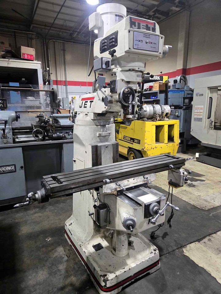 JET Manual Vari Speed Mill with 49"x9" Table, DRO, Powerfeed | eBay