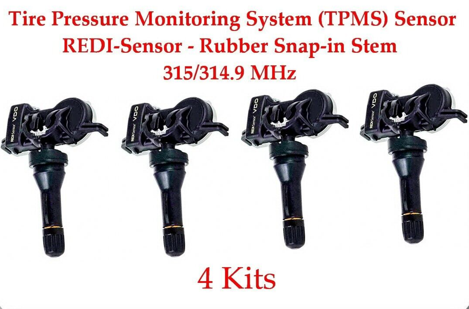 4 x VDO REDI Sensor SE10001HPR Pre-programmed TPMS Sensor 2002-2020 ...