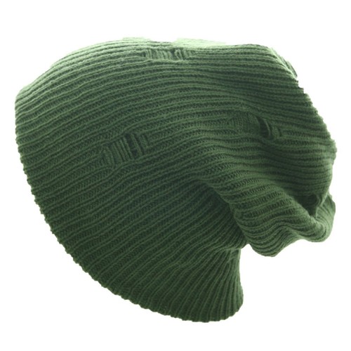 Men Women Crochet Knit Oversize Baggy Beanie Cap Slouch Distress ...