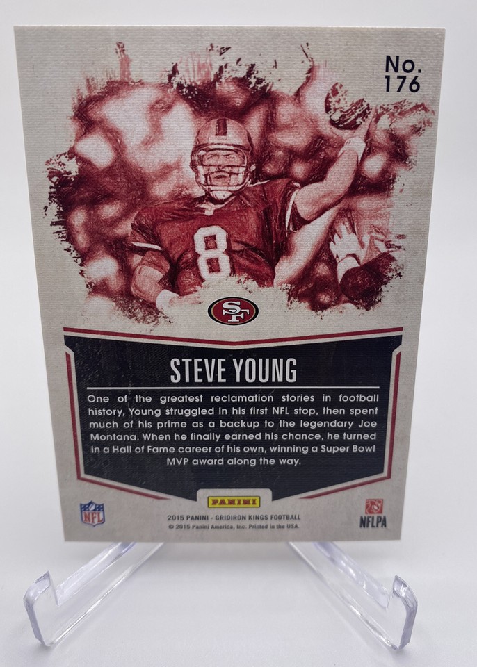 STEVE YOUNG 2015 GRIDIRON KINGS BROWN FRAME SAN FRANCISCO 49ERS #176 | eBay
