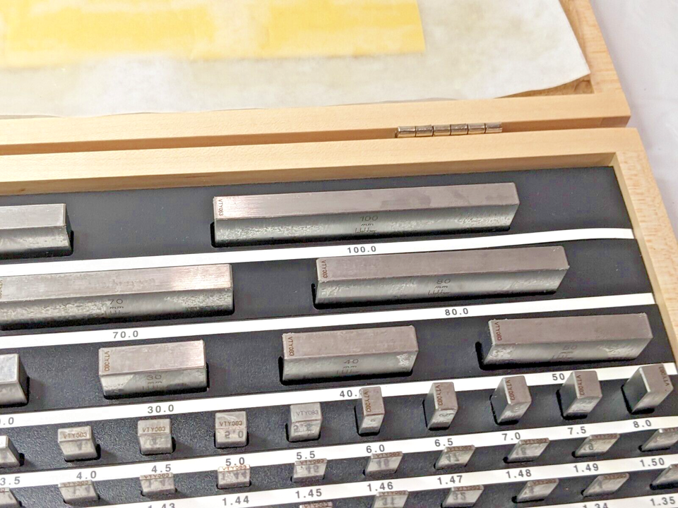 Starrett Webber 88 Pcs Gage Block Set Rectangular Steel Metric Grade 0 ...