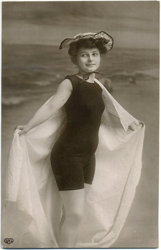Original Vintage 1920s ART DECO risque swimsuit lady | eBay